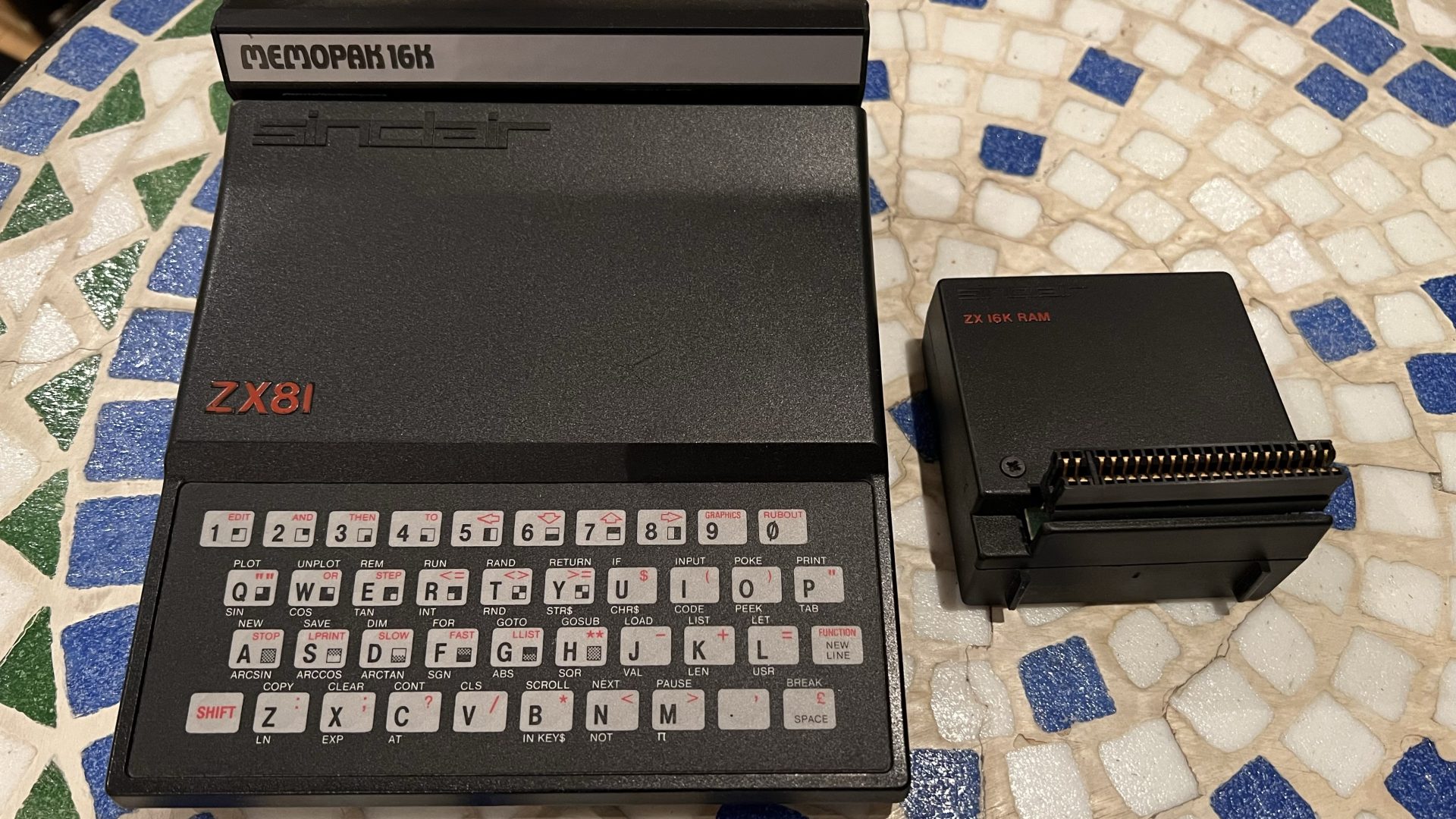 Computermuseum: Sinclair 16K RAM from 1981